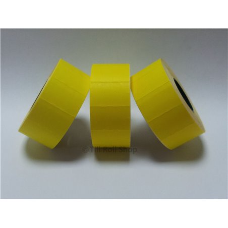 10,000 Yellow Permanent Price Gun Pricing Labels - 26mm x 16mm - CT7