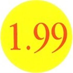 50mm '99p' Promotional Labels / Stickers - Qty: 500